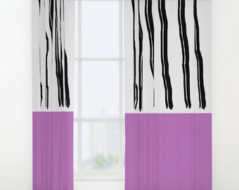 Color block curtains | Etsy