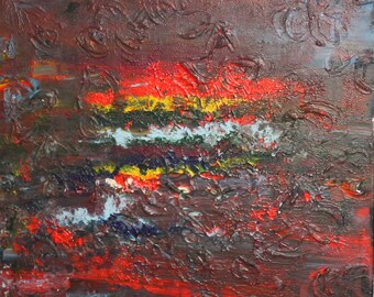 Mushroom Expressionist Abstract Acrylic Original Painting 11