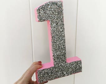 Glitter number | Etsy
