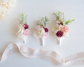 Blush boutonniere | Etsy