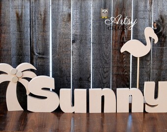 Palm tree letters | Etsy