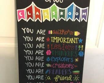 Teacher chalkboard | Etsy