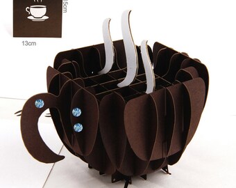 Coffee cup card | Etsy