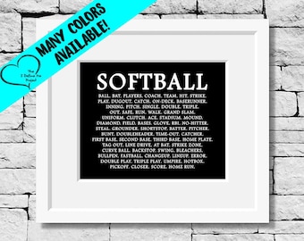 Softball quote | Etsy