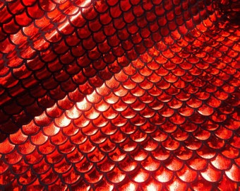 MERMAID Scale Fabric Fish Tale Foil Cloth No Stretch