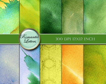 Red Watercolor Digital Paper set Red digital paper Red