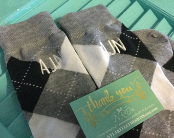Monogram socks | Etsy