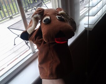 Dog hand puppet | Etsy