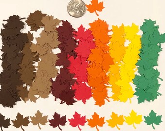 100 Piece Fall Confetti Leaves Pumpkins & Acorns