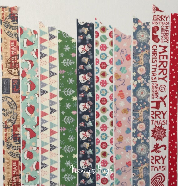 Items similar to NEW whimsical CHRISTMAS WASHI tape...christmas trees ...