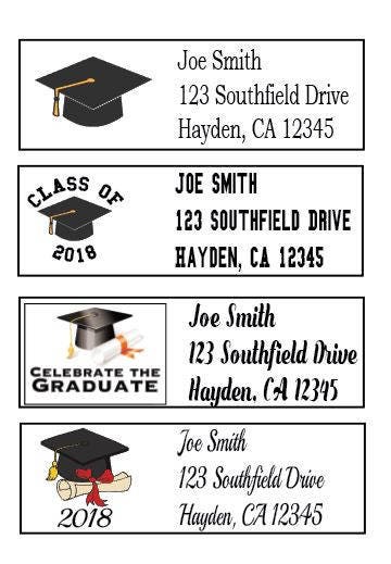 30 Personalized Graduation Address Labels Custom Graduation