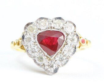 Mens Ruby Diamond Ring in 925 Sterling Silver