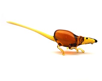 Rat Glass Miniature Animals Glass Art Glass Glass Blown