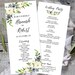Wedding Program Template Printable / Editable 4x9 Fall