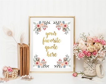 Custom quote print | Etsy