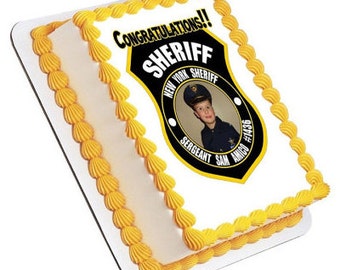 Sheriff cake topper | Etsy