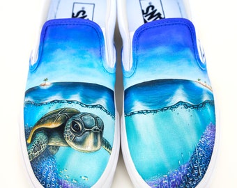 Nautical Beach Sea Turtle Shoes