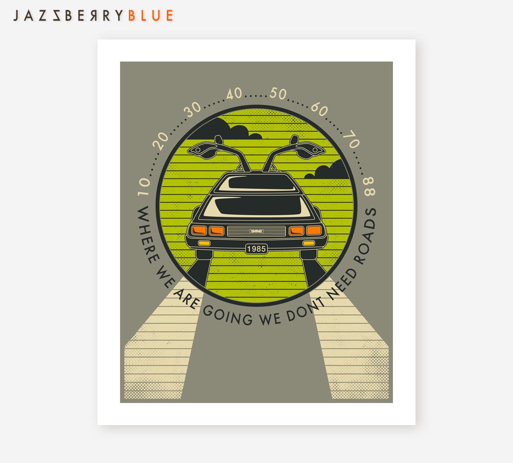 BACK To The FUTURE inspired pop art poster Giclée Fine Art