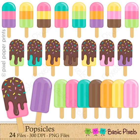 Popsicles Clipart Digital Clip Art Popsicle Personal and