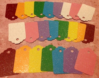 Glitter gift tags | Etsy