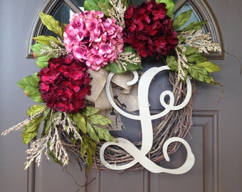 Monogram wreath | Etsy