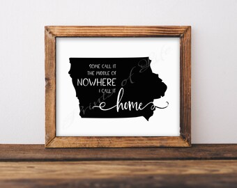 Iowa print | Etsy
