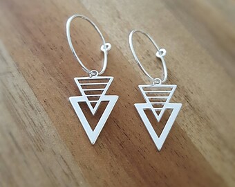 Triangle earrings | Etsy