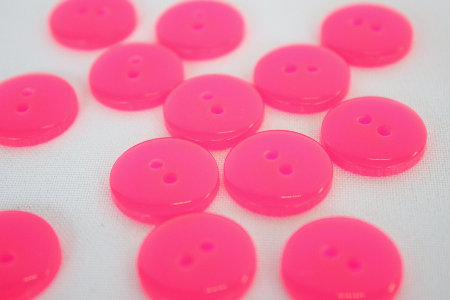 Neon pink buttons fluorescent pink buttons bright pink