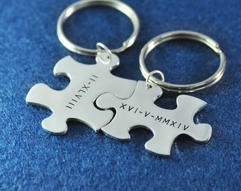 Puzzle keychain | Etsy