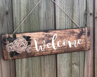 Rustic welcome sign | Etsy