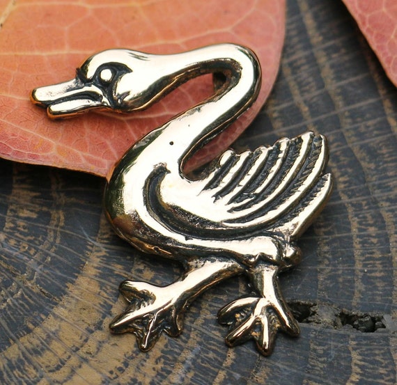 GOOSE or SWAN Bronze Medieval Pendant Replica Middle Ages