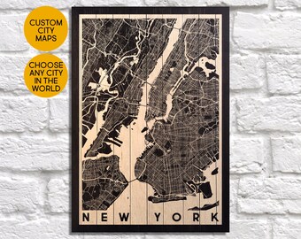 New york city map | Etsy