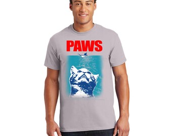 Paws T-Shirt. Jaws Movie T-Shirt. Kitten Shirt. Kitty T-Shirt.