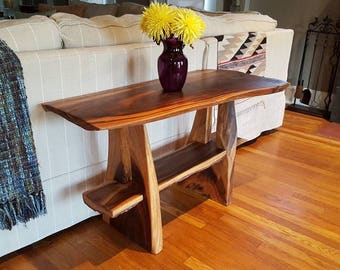 Live edge sofa table | Etsy