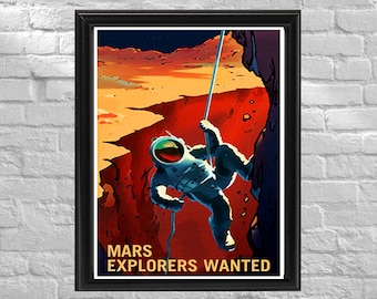 We Need You NASA Mars explorers wanted series Giclee