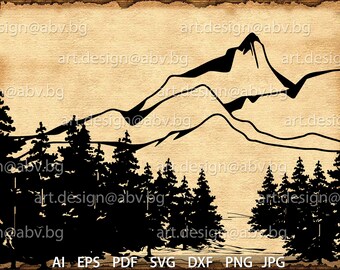 Landscape svg | Etsy