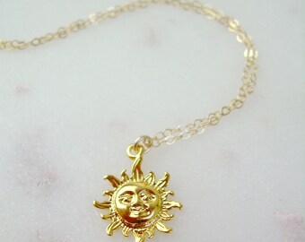 Sun necklace | Etsy