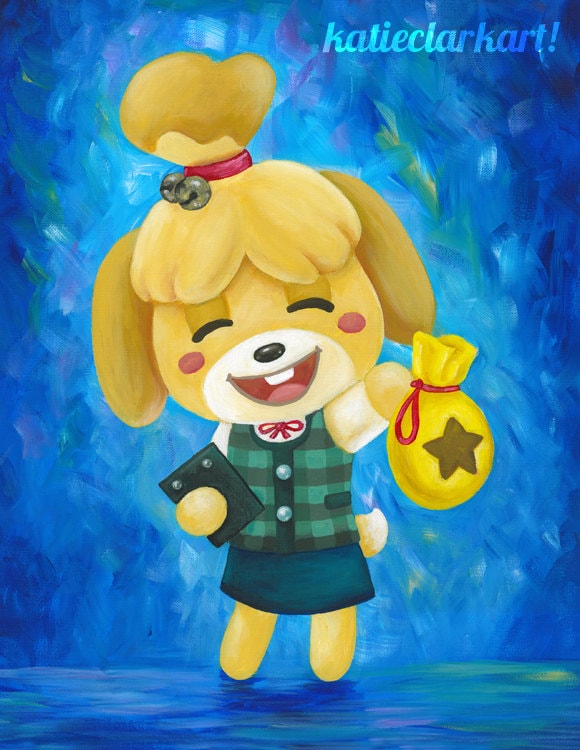Isabelle Print Animal Crossing Isabelle Painting Nintendo
