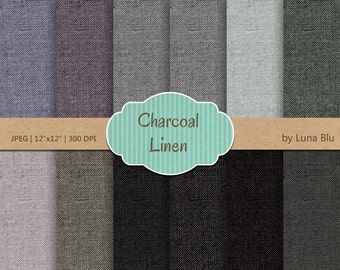 Linen Digital Paper Pack: Blue and Green linen