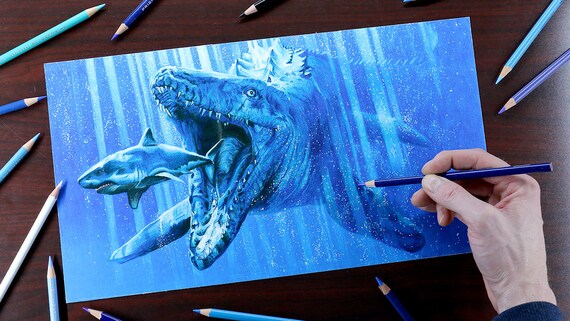 Jurassic World Mosasaurus Drawing