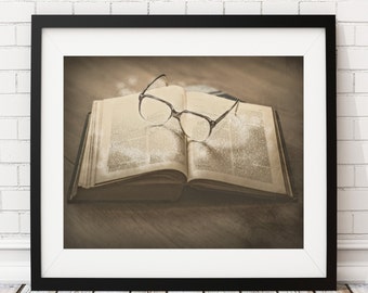 Library wall art | Etsy