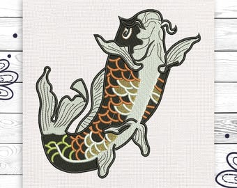 Fish embroidery | Etsy