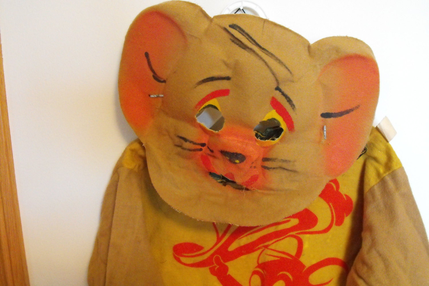 1950's Halloween Costume Jerry Mouse Felt Sz Sm Original