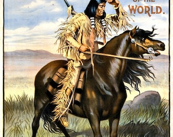 Indian on horseback | Etsy