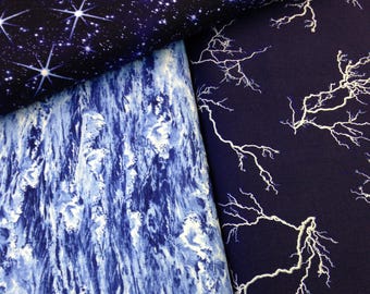 Night sky fabric | Etsy
