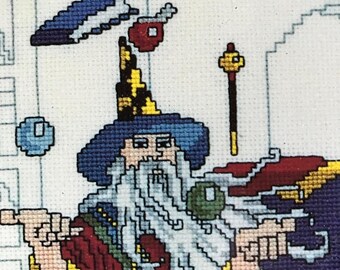 Wizard cross stitch | Etsy