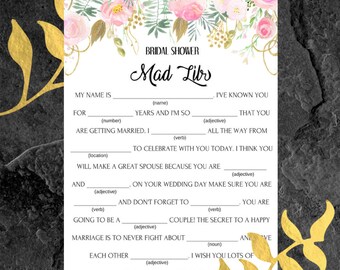 Wedding vow mad libs | Etsy