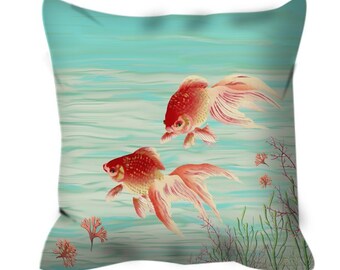 Gold Fishes Wall Decal Sticker / Gold Fish Sticker