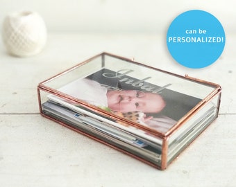 Glass keepsake box | Etsy