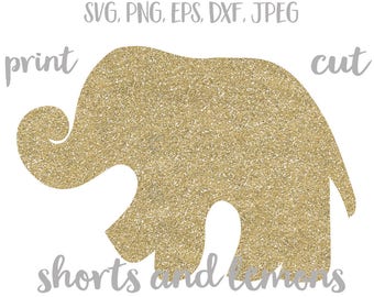 Yellow and Gray Elephant Clip Art Baby Elephant Clipart